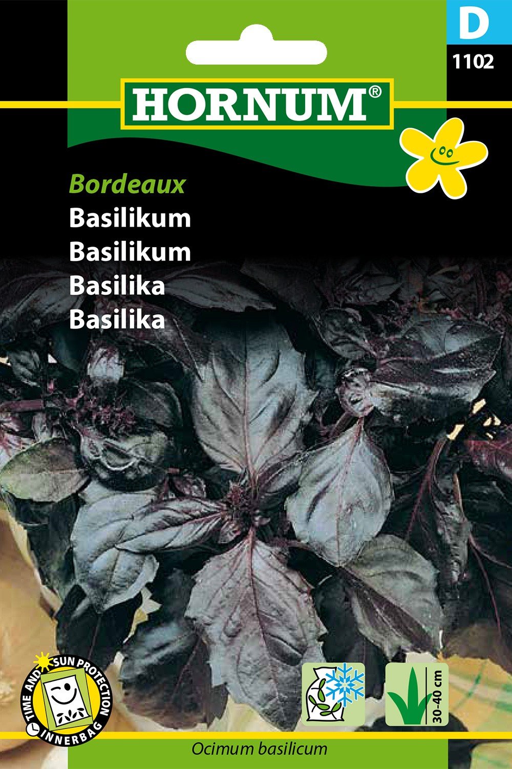 HORNUM BASILIKUM RØD BORDEAUX krydderurtefrø have