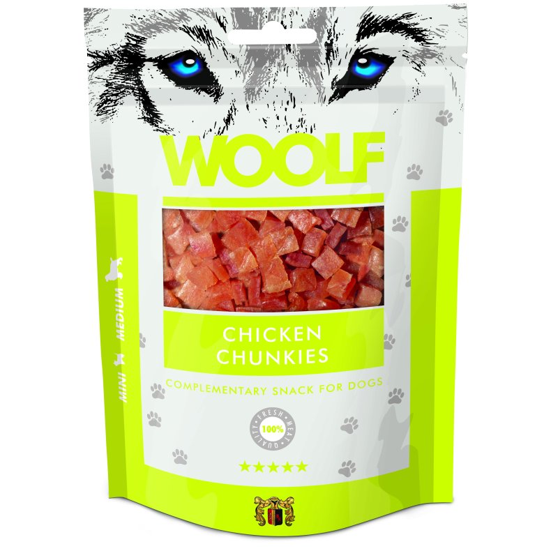 Woolf Chicken Chunkies - allergivenlige godbidder til hund